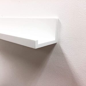 InPlace 72" W x 4.5" D x 3.5" H White Picture Ledge Shelf 9602058E