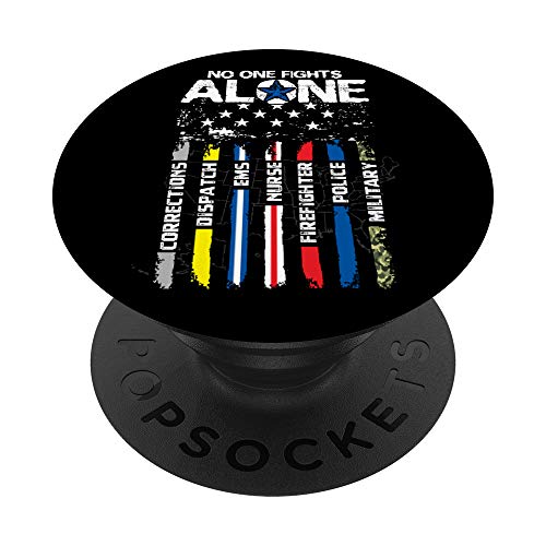 First Responders American Thin Line Police Fire Military EMS PopSockets PopGrip: Swappable Grip for Phones & Tablets