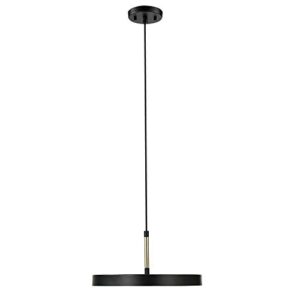 globe electric 60766 novogratz x globe pendant, matte black with brushed brass