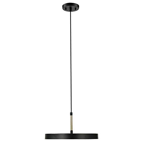 Globe Electric 60766 Novogratz x Globe Pendant, Matte Black with Brushed Brass