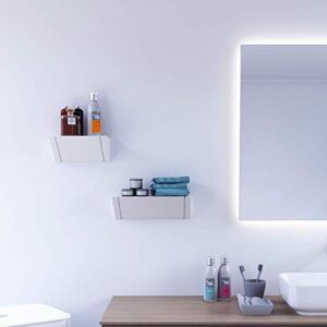 Fytz Design 3-Piece Set of Modern White Floating Shelves - Perfect for Living Room, Bedroom, Bathroom, Kitchen, and Office - M