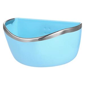 popetpop small pet food and water bowl - plastic rabbit feeding bowl bunny guinea pig hay feeder, bird food basin dish for rabbit guinea pig chinchilla (random color)