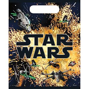 unique star wars classic plastic loot bags, 9" x 7.5", multicolor