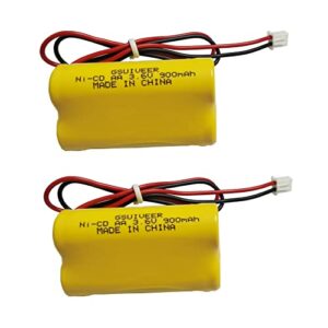 gsuiveer 3.6v 900mah ni-cd exit sign emergency light battery pack compatible unitech 6200rp lowes osa230 lowes 253799 unitech ledr-1 (2 pack)