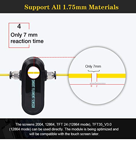 BIGTREETECH Direct SFS Smart Filament Sensor, 1.75mm PLA Filament Runout Sensor/Filament Break Detection Sensor Compatible with SKR Mini E3 V2.0, SKR Mini E3 V3.0, Octopus V1.1 Control Board