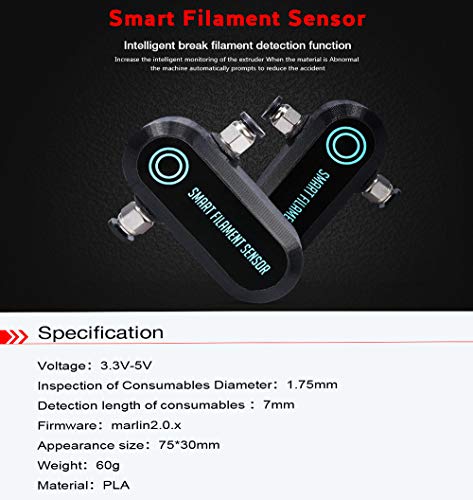 BIGTREETECH Direct SFS Smart Filament Sensor, 1.75mm PLA Filament Runout Sensor/Filament Break Detection Sensor Compatible with SKR Mini E3 V2.0, SKR Mini E3 V3.0, Octopus V1.1 Control Board