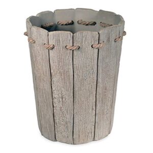 destinations driftwood wastebasket, grey