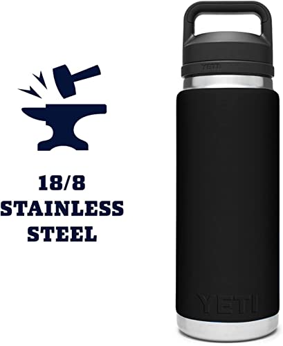 YETI Rambler 36 oz Bottle, Vacuum Insulated, Stainless Steel with Chug Cap, Black