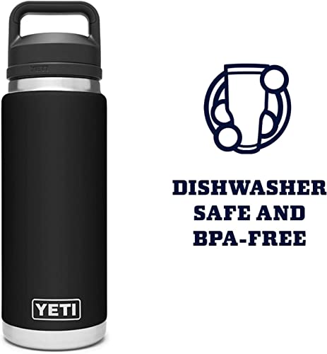 YETI Rambler 36 oz Bottle, Vacuum Insulated, Stainless Steel with Chug Cap, Black