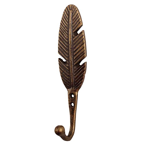 IndianShelf Handmade 1 Piece Vintage Hanger for Hats Yellow Antique Coat Rack Iron Wall Hooks Feather Hat Rack Towel Hooks