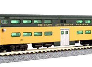 Kato USA Model Train Products N C&NW EMD E8A and Pullman Bi-Level 400" Train 6-Unit Set