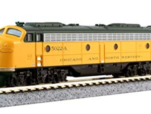 Kato USA Model Train Products N C&NW EMD E8A and Pullman Bi-Level 400" Train 6-Unit Set