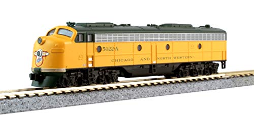 Kato USA Model Train Products N C&NW EMD E8A and Pullman Bi-Level 400" Train 6-Unit Set