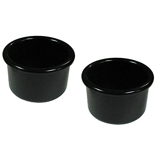 A&H Tool & Die Crock-Style Black Plastic Bird Dish 16 oz (2 Pack)