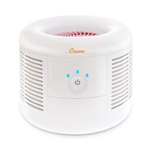 crane air purifier with hepa type filter protection, white