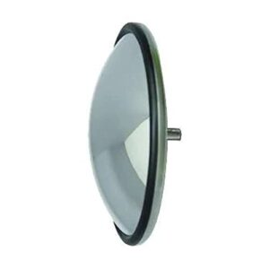 fortpro 8 1/2" semi-bubble convex mirror stainless steel with center stud mount | f245657