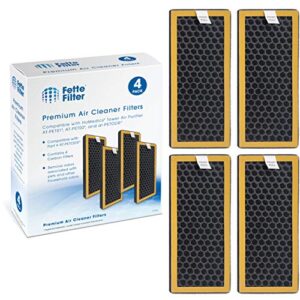 fette filter - air purifier activated carbon filter compatible with homedics totalclean petplus. compare to part # at-pet01, at-pet02, at-petodr. pack of 4