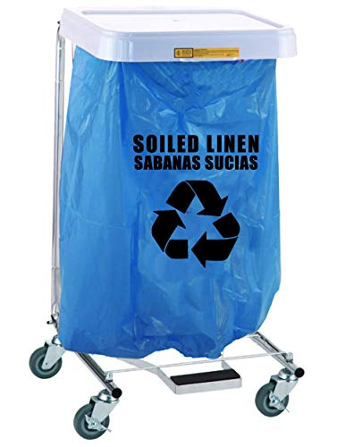 Resilia Heavy Duty Soiled Linen Bags - Hospital Waste Disposal, Laundry Bag, Trash Liner, Sanitary Storage, Dark Blue, 33 Gallon, 29x43 inch, 25 Bags