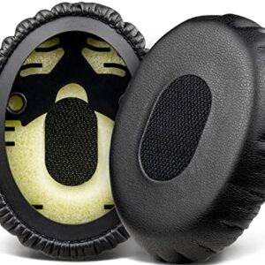 SOULWIT Professional Replacement Earpads Cushions for Bose QuietComfort 3 (QC3) and OE1 On-Ear Headphones, Ear Pads with Softer Leather, Noise Isolation Foam, Added Thickness (Black)