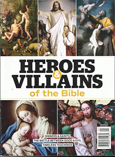 HEROES & VILLAINS OF THE BIBLE MAGAZINE, SINNERS & SAINTS ISSUE, 2019 (PLEASE NOTE: ALL THESE MAGAZINES ARE PET & SMOKE FREE MAGAZINES. NO ADDRESS LABEL. (SINGLE ISSUE MAGAZINE)