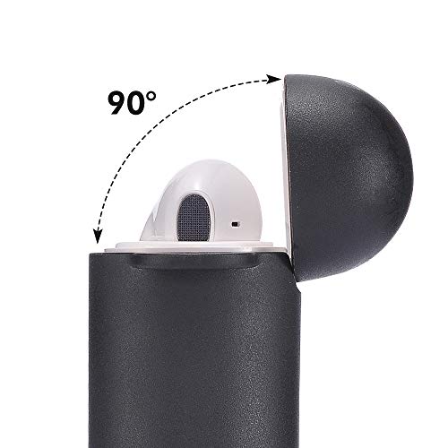 JOYLAND Black Case Cover for AirPod 1&2 w/Keychain Ring+Storage Bag, Love Heartbeat Line Case Wireless Earphone Case Smooth Anti-dust Silicone Protective Soft Skin Cute Case for AirPods 1 & 2