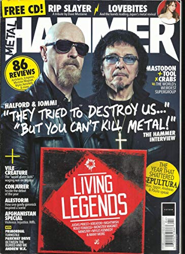 METAL HAMMER MAGAZINE, LIVING LEGENDS APRIL, 2018 ISSUE # 307 FREE CD INCLUDED PRINTED IN UK ( PLEASE NOTE: ALL THESE MAGAZINES ARE PET & SMOKE FREE MAGAZINES. NO ADDRESS LABEL. (SINGLE ISSUE MAGAZINE )