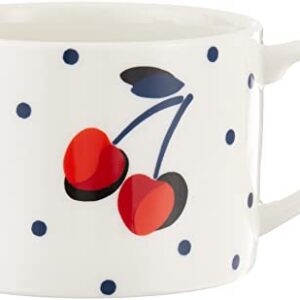 Kate Spade Vintage Cherry Dot Weekend Mug, 0.75 LB, Red