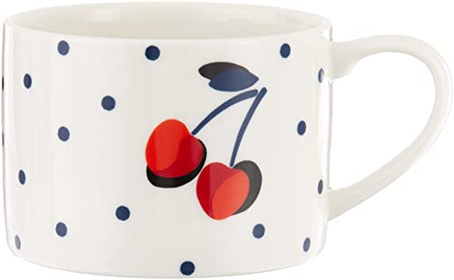 Kate Spade Vintage Cherry Dot Weekend Mug, 0.75 LB, Red