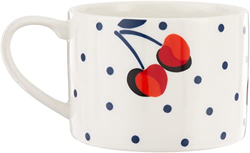 Kate Spade Vintage Cherry Dot Weekend Mug, 0.75 LB, Red