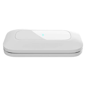 PhoneSoap Pro UV Smart Phone Sanitizer & Universal Cell Phone Charger Box | Patented & Clinically Proven 360-Degree UV-C Disinfection | Disinfects and Charges All Phones (White)