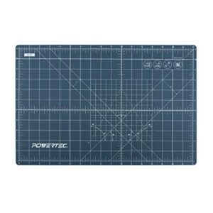 powertec 61001 cutting mat with grid, 12" x 18" x 3mm for arts and crafts woodworking