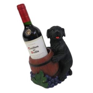 Decorative Dog Wine Holder, for Dog Loving Wine Drinkers (Black Labrador)