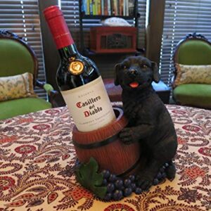 Decorative Dog Wine Holder, for Dog Loving Wine Drinkers (Black Labrador)