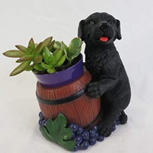 Decorative Dog Wine Holder, for Dog Loving Wine Drinkers (Black Labrador)