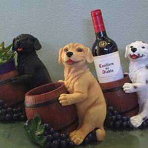 Decorative Dog Wine Holder, for Dog Loving Wine Drinkers (Black Labrador)