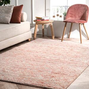 nuloom transitional moroccan hattie area rug, 4' x 6', pink