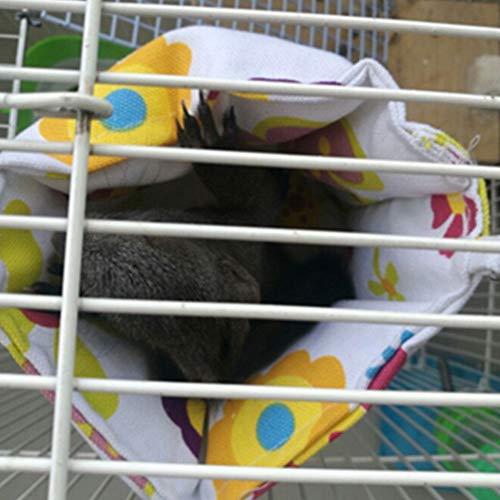 Oncpcare Bucket Shape Hamster Sleeping Bag, Winter Warm Cozy Sugar Glider Hammock, Small Pet Cage Accessories Hanging Bed for Parrot Sugar Glider Rat Hamster