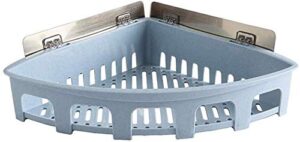 slingda bathroom corner shelves bath shower caddy corner storage holder shelf wall shower basket hanging for shower kitchen (color : blue)