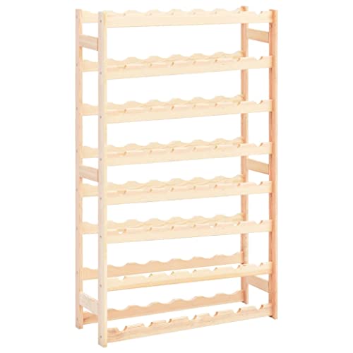 vidaXL Solid Wood Pine Wine Rack for 56 Bottles Home Indoor Dining Room Kitchen Wooden Storage Organizer Shelf Wine Cabinet Furniture