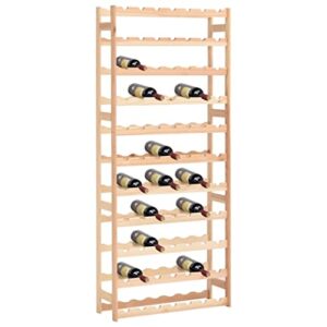 vidaXL Solid Wood Pine Wine Rack for 56 Bottles Home Indoor Dining Room Kitchen Wooden Storage Organizer Shelf Wine Cabinet Furniture