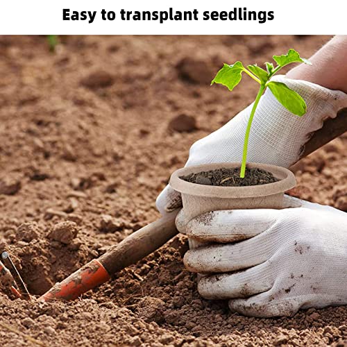 ANGTUO Grow Healthy Plants 30 Pcs Eco-Friendly Peat Pots for Seedlings - 4.33 Inch Biodegradable Seed Starter Pots with Drainage Holes and 20 Plant Labels