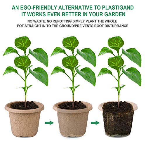 ANGTUO Grow Healthy Plants 30 Pcs Eco-Friendly Peat Pots for Seedlings - 4.33 Inch Biodegradable Seed Starter Pots with Drainage Holes and 20 Plant Labels