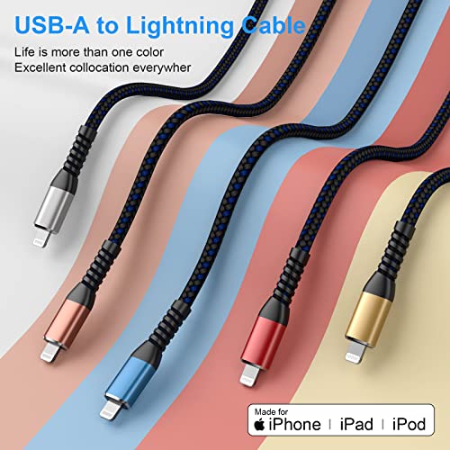 [ Apple MFi Certified 2pack ] iPhone Charger 6ft,Lightning Cable Long 6 Foot Cord, Fast Charging Cables for Apple iPhone 12/11/11Pro/11Max/ X/XS/XR/XS Max/8/7/6/5S/SE/iPad Mini Air (Blue)