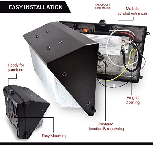 200 Watt LED Wall Pack Light - 26,000 Lumens - Durado II series LED wall Light - Semi Cut off - High Efficiency 135 Lumen to Watt- DLC Premium Listed - Wall Pack LED - 5000K Bright White – DLC Premium