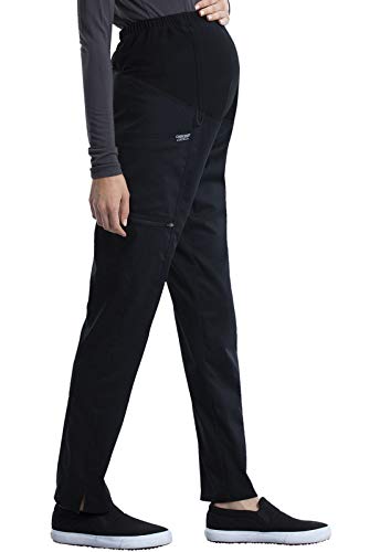 Cherokee Women Scrubs Pant Workwear Revolution Maternity Straight Leg WW155, M, Black