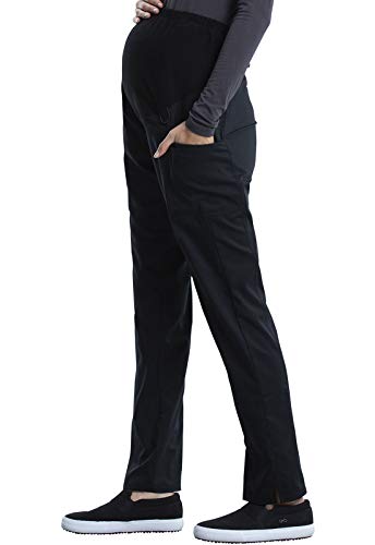 Cherokee Women Scrubs Pant Workwear Revolution Maternity Straight Leg WW155, M, Black