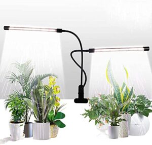 ghodec grow light,full spectrum white 84 led clip plant lights for indoor plants growing, 4/8/12h timer & 5 dimmable levels