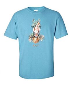 blue hay horse shirt (medium)