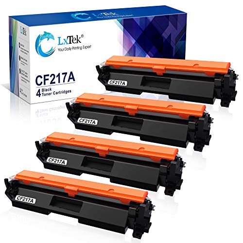 LxTek Compatible Toner Cartridge Replacement for HP 17A CF217A to Compatible with Laserjet Pro M102w M130fw, Laserjet Pro MFP M130fw M130nw M130fn M130a Printer,(4 Black), High Yield(with Chip)