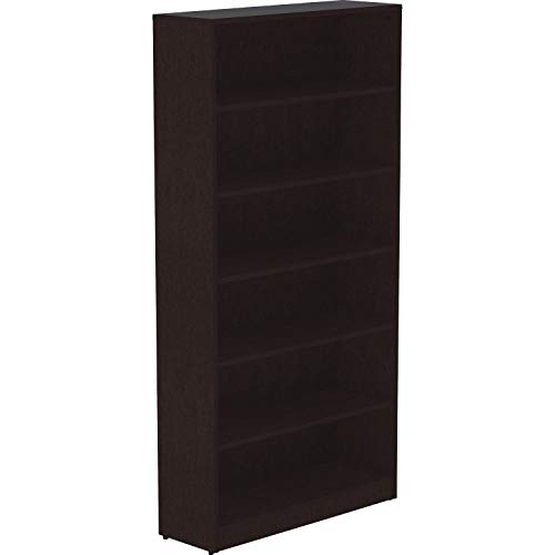 Lorell Essential Bookcase, 36" x 12" x 72", Espresso